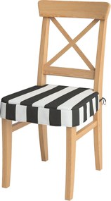 Sedák na židli IKEA Ingolf barva černá látka vzorované