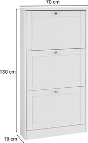 Béžový matný výklopný botník 70x130x19 cm Heide – Støraa