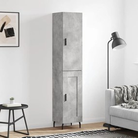 Skříň highboard betonově šedá 34,5x34x180 cm kompozitní dřevo