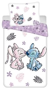 JERRY FABRICS Povlečení Lilo and Stitch White Bavlna, 140/200, 70/90 cm