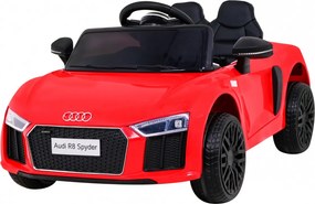 Ramiz Elektrické autíčko Audi R8 pro děti červené + dálkové ovládání + EVA + plynulý start + MP3 LED