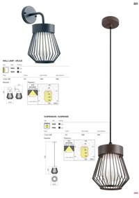 Redo 9843 - Venkovní nástěnná lampa TITTI 1xE27/42W/230V IP44 antracit