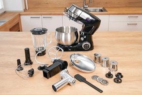 Multifunkční kuchyňský robot BestBerg BBR-1900B / 1900 W / 5 l / 12 rychlostí / černá