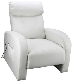 Idea nábytek Masážní křeslo TOLEDO krémově bílé K70