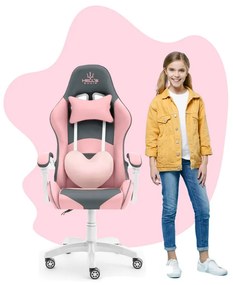 Dětská hrací židle Rainbow šedá - růžová