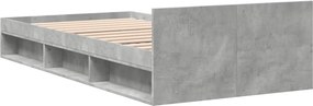 Rám postele se zásuvkou betonově šedý 90x190cm kompozitní dřevo 3280786