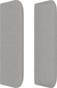 Čelo postele typu ušák světle šedé 83x16x78/88 cm textil 3118882