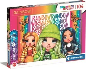 Clementoni Brilliant PUZZLE Rainbow High: Poppy, Jade a Skyler / 104 d