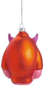 HANG ON Skleněná ozdoba příšerka - oranžová