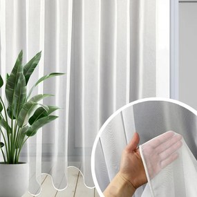 Voálová záclona s olůvkem bílá metraž Ervi 40760