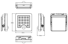 Top Light - LED Solární nástěnný reflektor HELEON S LED/5W/3,7V IP65 4000K