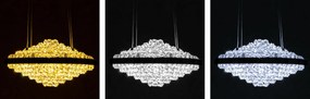 Toolight - Křišťálová závěsná lampa APP774-1CP + dálkové ovládání, chromová, OSW-05025