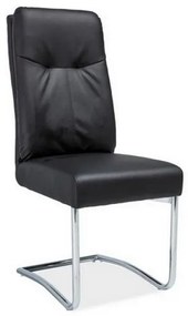 Jídelní židle Icarus, černá / stříbrná