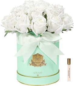 Côte Noire Hat Box Rose kytice parfémovaných růží Ivory White