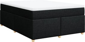 Box spring postel s matrací černá 140x200 cm textil 3285382