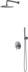 OMNIRES Y - Sprchový set s baterií pod omítku, s tělesem, průměr 25 cm, kartáčovaný nikl SYSY35NI