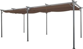Hnědá terasová pergola s roletami La Palma 3x6 Garden Point