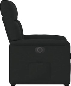 Elektrické zvedací polohovací křeslo černé textil 3303054