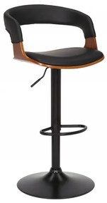 Barová židle Manhattan ořech černá otočná/ 44196