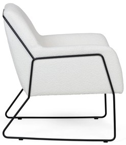 Bílé designové křeslo MILAN