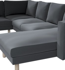 Potah na pohovku IKEA Norsborg rohová, 5-místná se šezlongem barva šedá látka sametová