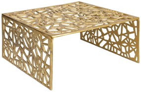 OnaDnes -20% Moebel Living Zlatý kovový konferenční stolek Corrido 60 x 60 cm