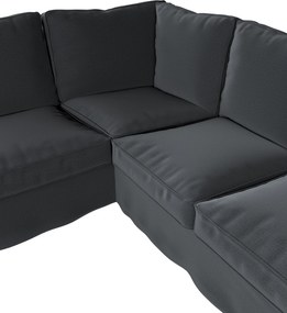 Potah na pohovku IKEA  Ektorp rohová barva šedá látka sametová