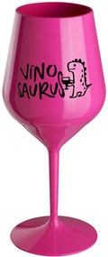 VÍNOSAURUS - růžová nerozbitná sklenice na víno 470 ml