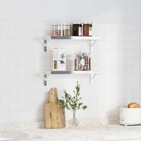 Policové držáky 4 ks 15 x 2,5 x 11,5 cm stříbrné nerezová ocel 30296