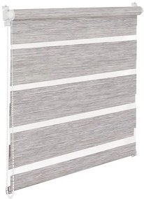 ZEBRA-SHOP Roleta DEN A NOC / MINI / PREMIUM / BÍLO-ŠEDÝ MELÍR / BH 67 Barva mechanizmu: bílá, Výška: 150, Šířka: 30