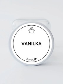 Samolepka na kořenky VANILKA bílá 5 cm tučné písmo