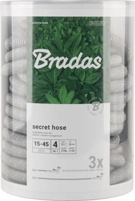 BRADAS Zahradní smršťovací hadice 15–45 m, s postřikovačem, šedá - SECRET HOSE
