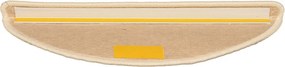 Schodové rohože 15 ks 56 x 17 x 3 cm světle béžové, půlkulaté 326897