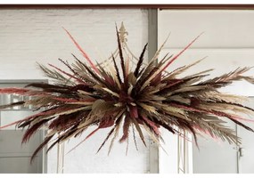 Přírodní béžová kytice sušené květy trávy – 90 cm