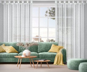 ZÁCLONA NA KROUŽCÍCH KELLY 300 CM X 250 CM CM BÍLÁ
