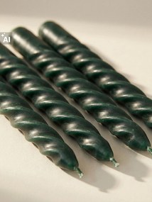 Sinsay - Stolní svíčky ve spirálovém tvaru 4 pack - zelená