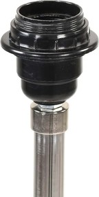 Stojací lampa stativ medově hnědá a šedá masivní teak 141 cm 288078