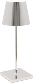 Stolní lampa Poldina Mini 30 cm stříbrná metalíza