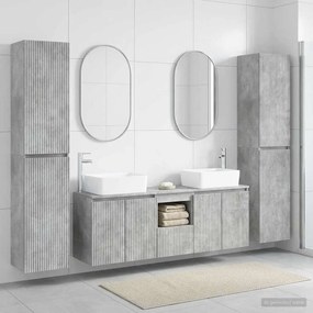 Sada koupelnového nábytku 5 ks Betonově šedá 33 x 34,5 x 160 cm 3406036