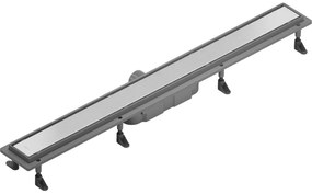 Mexen Flat ABS, sprchový odtokový žlab 2v1 80 cm, broušená ocel, 1069080