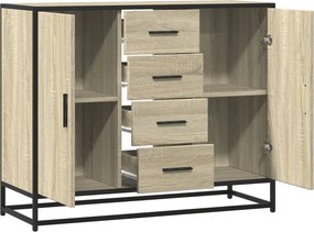 Příborník dub sonoma 92 x 35 x 76 cm kompozitní dřevo 3300826