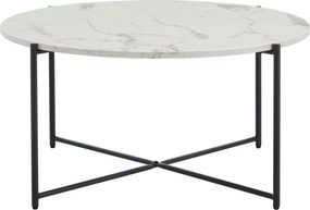 XXXLutz KONFERENČNÍ STOLEK, černá, bílá, kov, kompozitní dřevo, 83/83/40 cm MID.YOU - Konferenční stolky - 002798005701