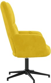 Relaxační křeslo hořčicově žluté samet 328102