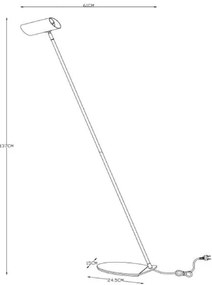 Lucide 19700/01/30 - Stojací lampa HESTER 1xGU10/7W/230V černá