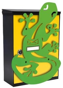 MIA box Geko Y - poštovní schránka s výměnným krytem a jmenovkou, ještěrka