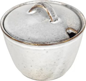 Cukřenka s víčkem Broste NORDIC SAND V.7 cm písková