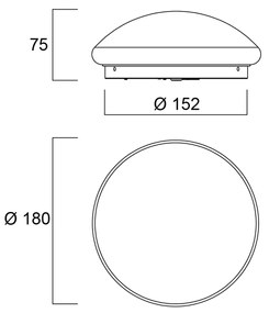 Stropní svítidlo LED Sylvania Start Surface, Ø 18 cm