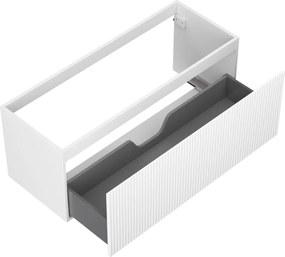 Mexen Rivel, koupelnová skříňka 120 cm, 1 zásuvka, drážkovaná, bílá matná, 91A20-12047-1-BF01