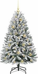 Umělý vánoční stromeček 120 cm 150 LED Teplá bílá PVC a ocel 3395734