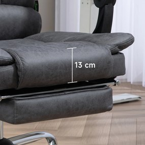 Masážní kancelářská židle Vinsetto s funkcí vyhřívání, náklon 135°, výškově nastavitelná, do 120 kg, ergonomická, černá | Aosom.de